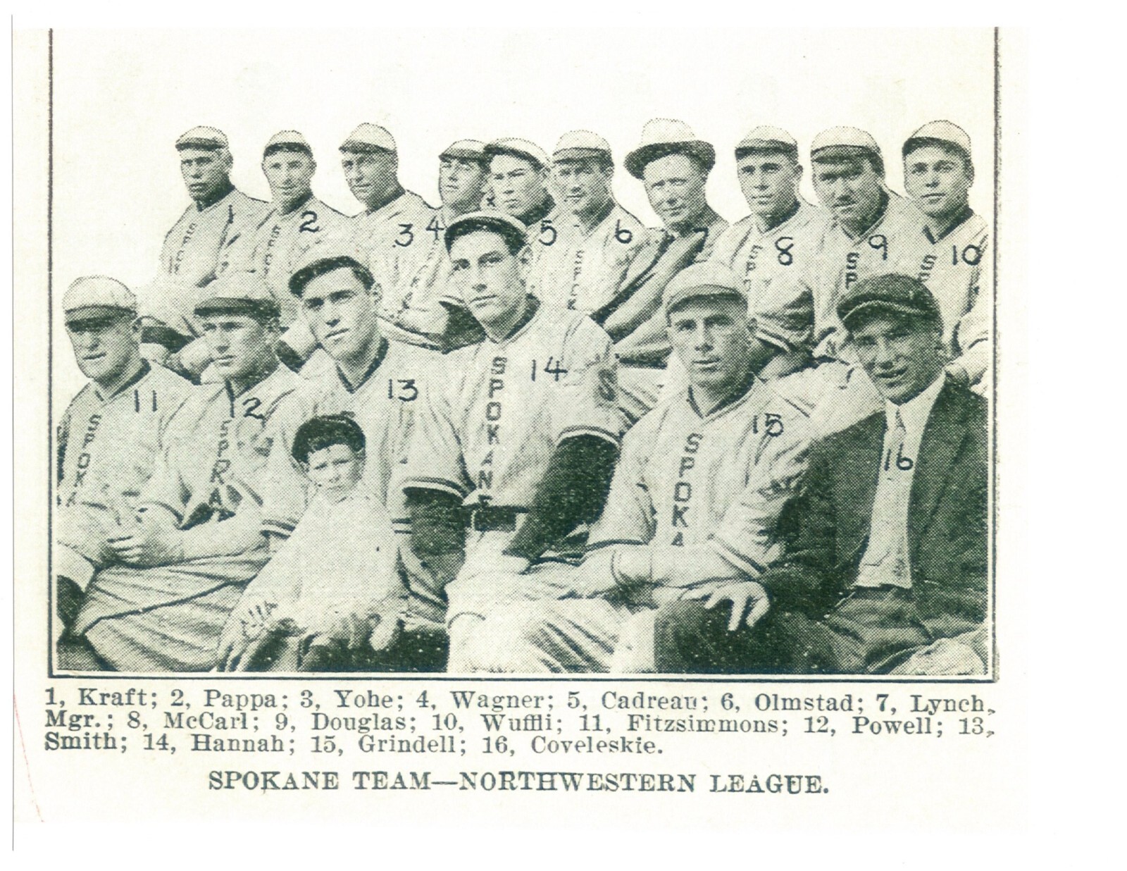 1913 SPOKANE INDIANS 8X10 TEAM PHOTO NORTHWEST LEAGUE BASEBALL ...