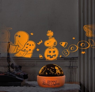 Peanuts Snoopy LED Rotating Shadow Lights Projection Gemmy Halloween ...
