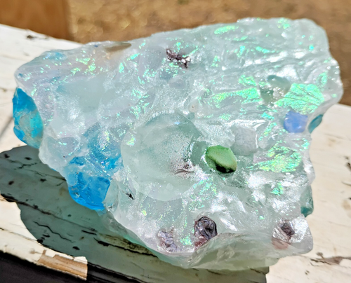 glass rock slag aquarium landscape rocks sea glass colorful slag glass ...