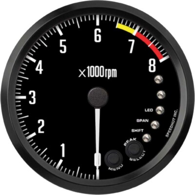 Speedhut 4-1/2" Tachometer 8K RPM Shift-light (Dash Mount) - JDM Datsun ...