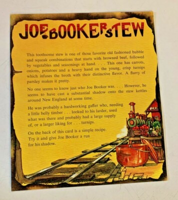 Vintage United Airlines Joe Booker Stew Recipe Pamphlet Travel Plane ...