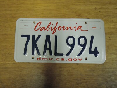 CALIFORNIA LICENSE PLATE DMV.CA.GOV --GOOD CONDITION (A grade) | eBay