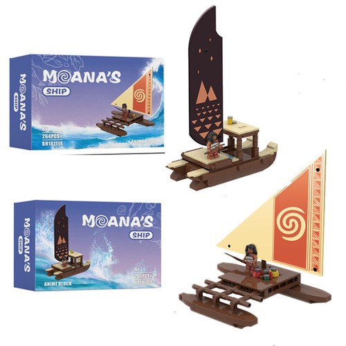 Moana 2 Movie Princess Moana & Maui's Boat Adventure Ship Sail Boat ...