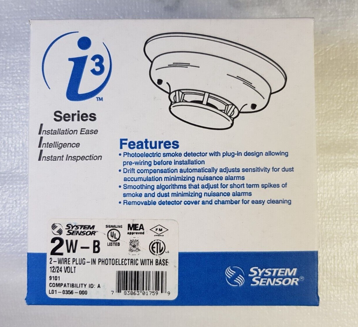 System Sensor 2W-B i3 Series 2-wire Plug-in Photoelectric Smoke ...