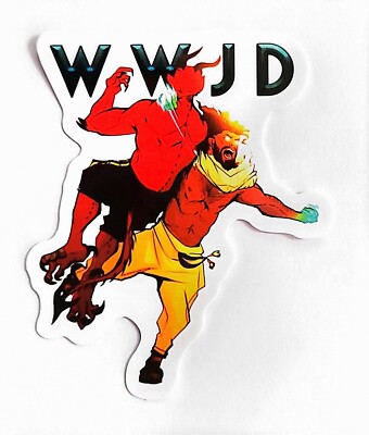 WWJD Jesus Christ Rock Bottom Wrestling Waterproof Vinyl Sticker WWE ...