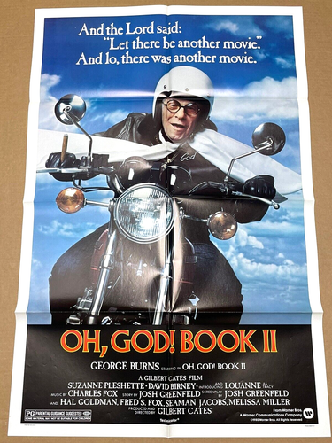 1980 OH, GOD BOOK 2 1 SHEET MOVIE POSTER GEORGE BURNS (NOT REPRO) 41 x ...