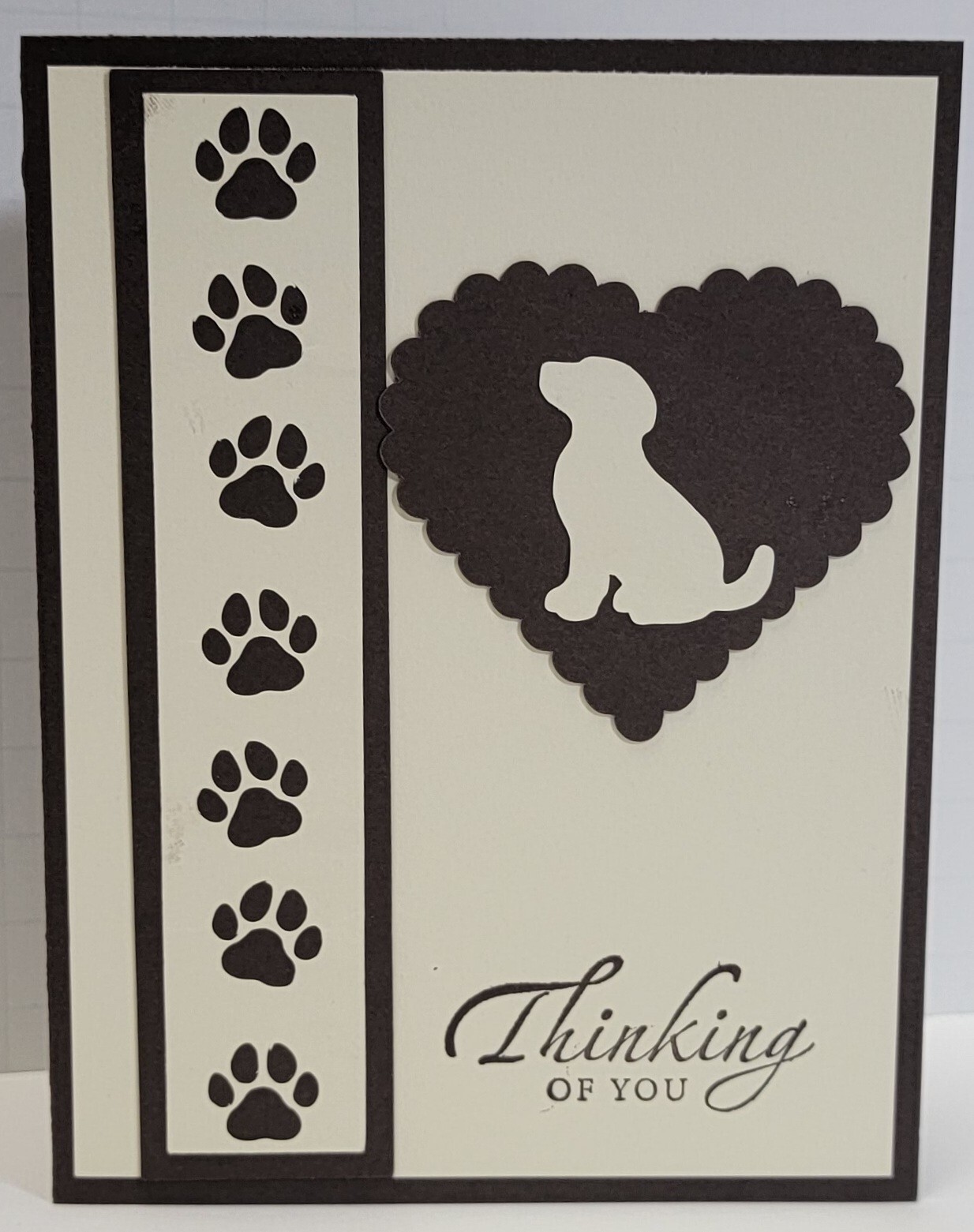 Handcrafted Card - Dog Sympathy - Thinking of You - So sorry for your ...
