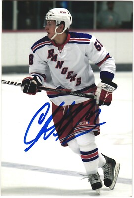 Christian Thomas Autographed 4x6 Color Photo New York Rangers #58 White ...