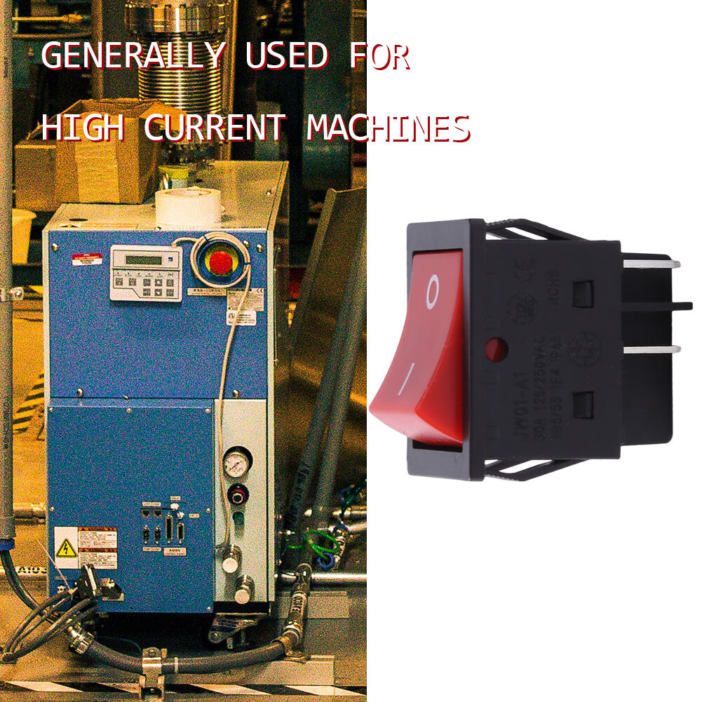 GS11021-01 Push Button Switch 4 Pin AC125/250V 30A ON/OFF Toggle Rocker ...