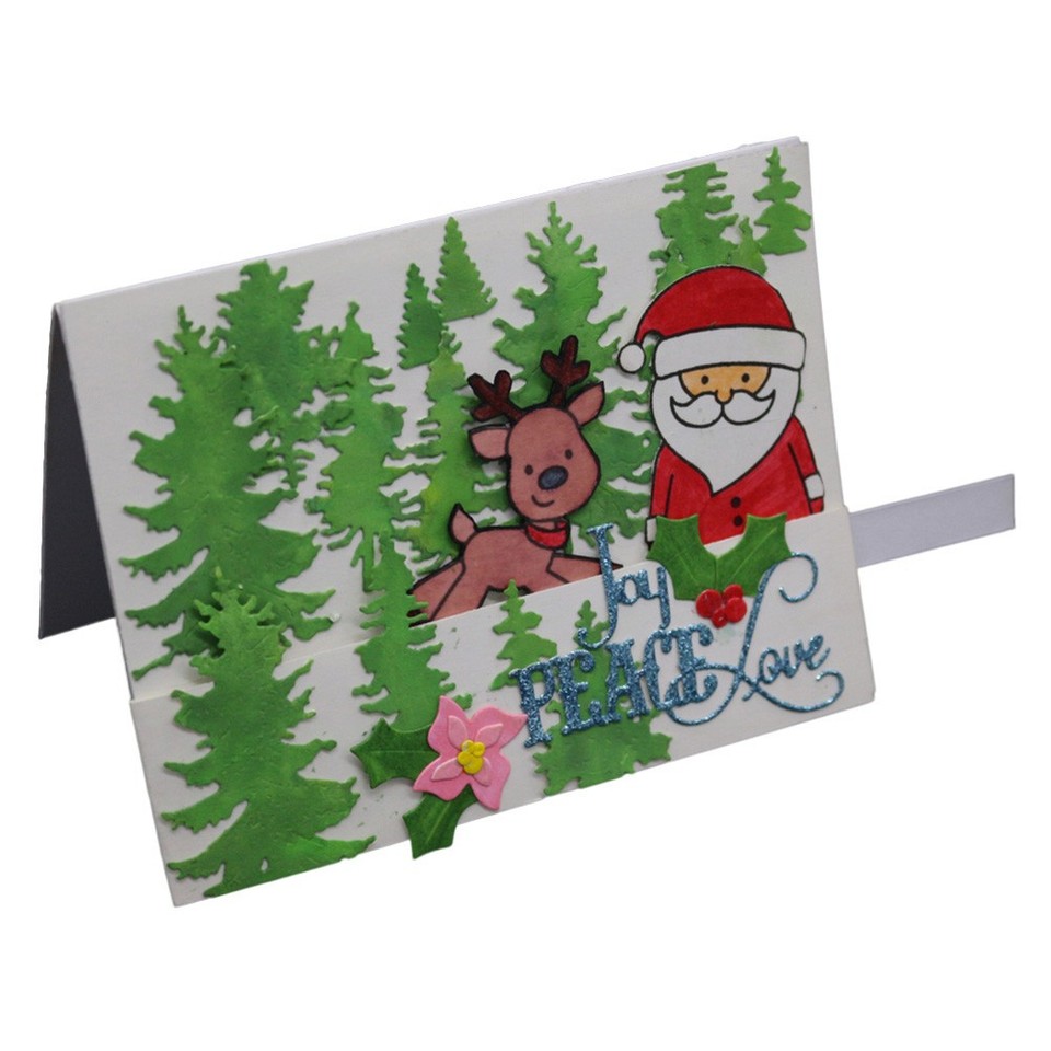 Christmas Tree Metal Dies Carbon Steel Stencil Template Mould For Album ...