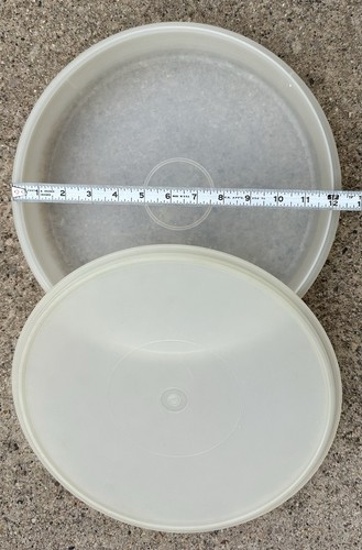 Vintage Tupperware 12.5" Round Container with Lid #242-1 USA | eBay