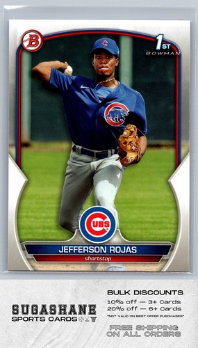 2023 Bowman BP-70 Jefferson Rojas 1st Chicago Cubs Baseball Card | eBay