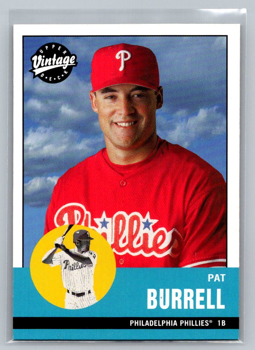 2001 Upper Deck Vintage #306 Pat Burrell Philadelphia Phillies Baseball ...