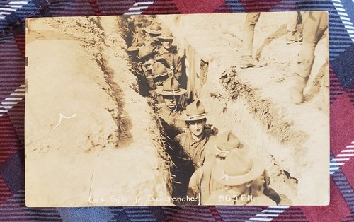 WW1 RPPC, US ARMY SOLDIER, ROY, IN THE TRENCHES. 1917, MILITARY RPPC | eBay