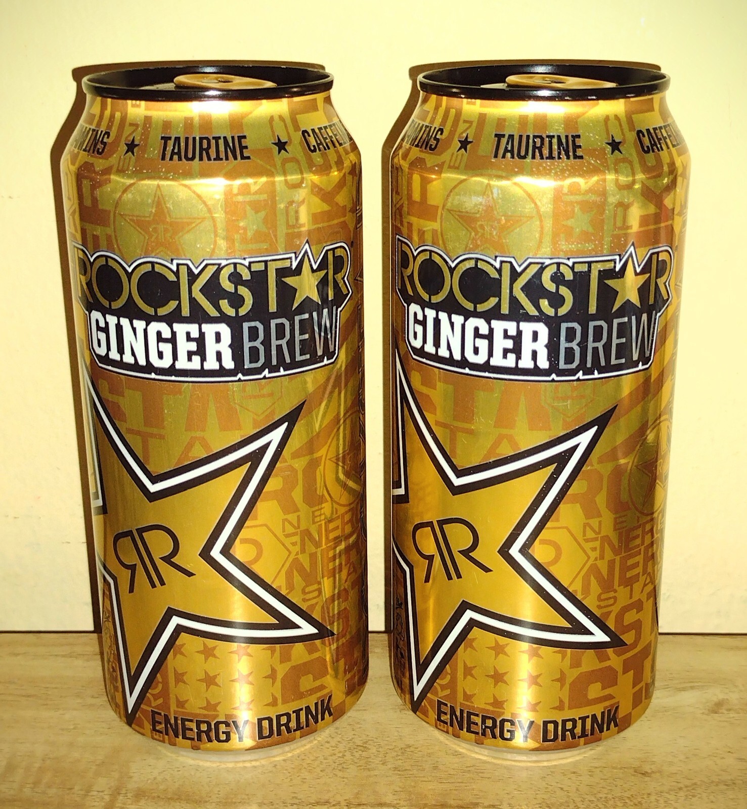 2X Rockstar Energy Drink GINGER BREW! Lot of 2 FULL SEALED 16oz Cans | eBay
