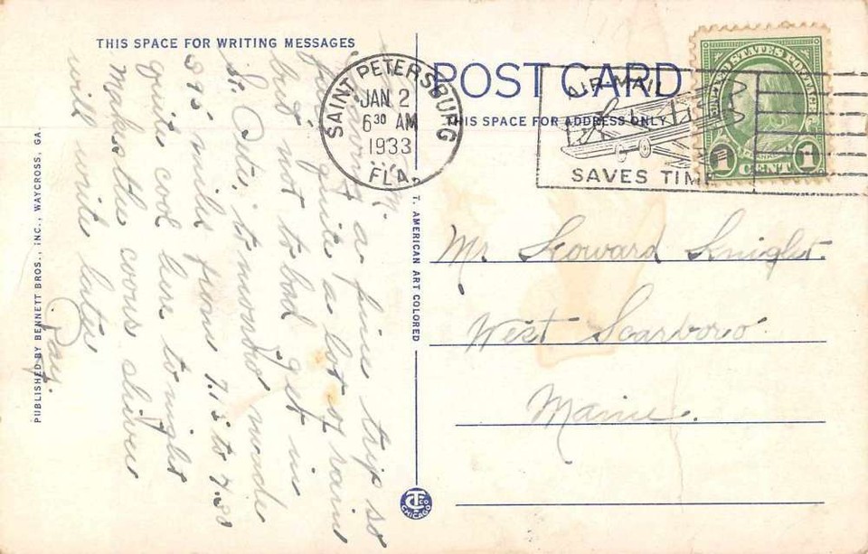 Waycross Georgia Atlantic Coast Line Shops Aerial View Vintage Postcard ...