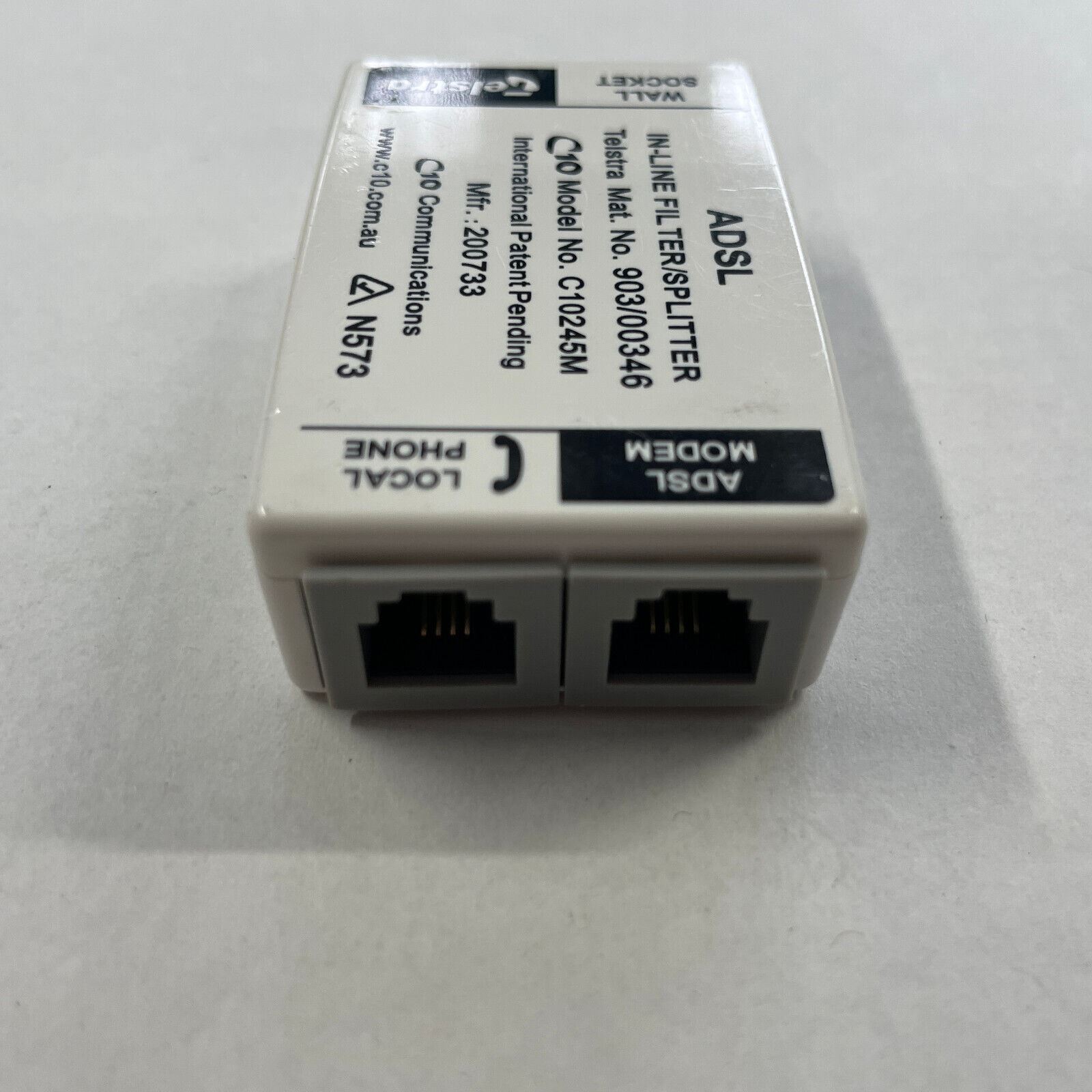 Genuine C10 C10245M Telstra Inline Filter/Splitter ADSL Modem Phone ...