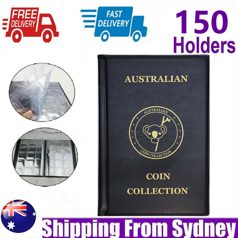 150Coins Coin Album Holder Australian Coin Collection Folder Book Holds ...