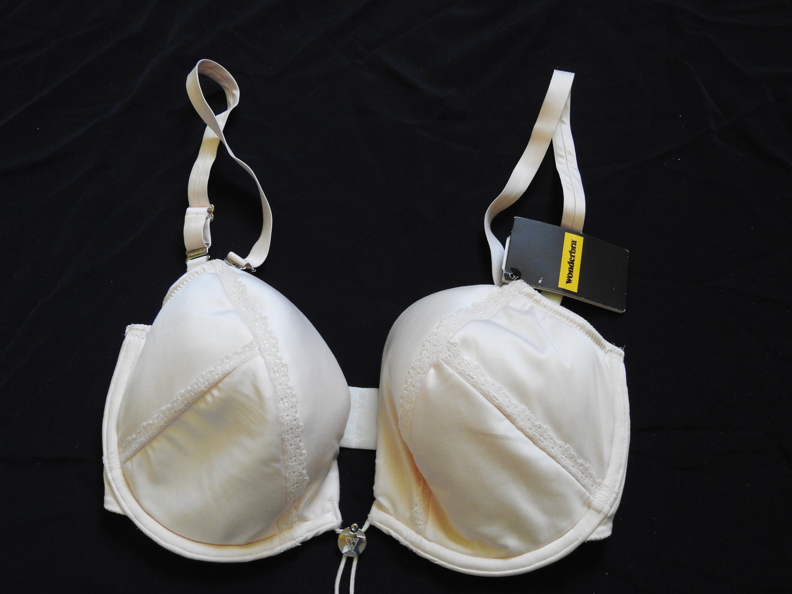 NEW! WONDERBRA light powder satin plunge bra BH UK/30F EU/65G FR/E/80G ...