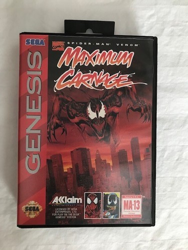 Spider-Man and Venom: Maximum Carnage (Sega Genesis, 1994) CIB Tested ...