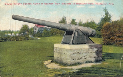 USA New York Rochester Dewey Trophy Cannon Mounted in Highland Park 05. ...