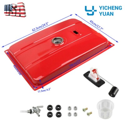 7 Gallon Universal Generator Gas Tank Fuel Valve Chrome Cap 26.5 Liter ...