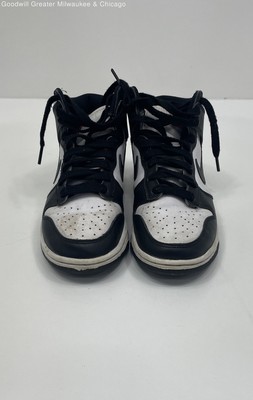 Nike Dunks Men White Black Leather High Cut Athletic Shoes Size 6 Us ...