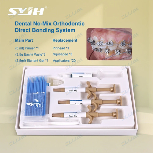 Dental Orthodontic No-Mix Self Cure Bonding Adhesive Kit For Brackets ...