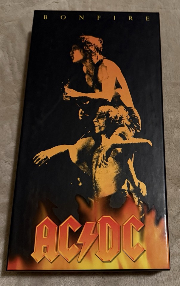 AC/DC Bonfire CD Box Set 4 Discs 1997 W/ Booklet, Poster, Key Chain ...