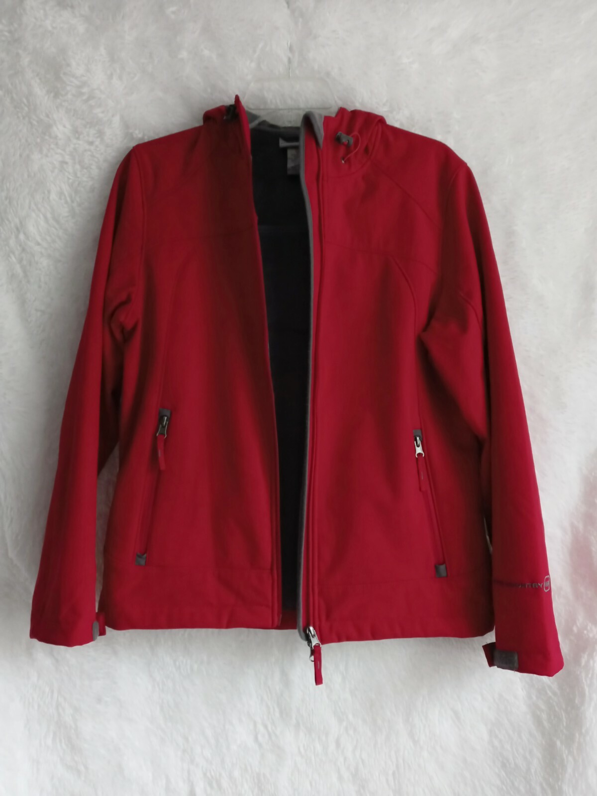 Free country Living It! jacket Size S Dark Red Warm Faux Furr Inside | eBay