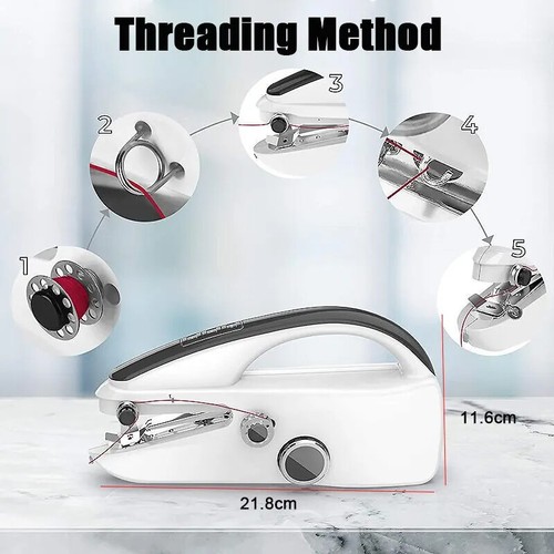 Portable Sewing Machine Electric Home Tabletop Handheld Simple Clothes ...