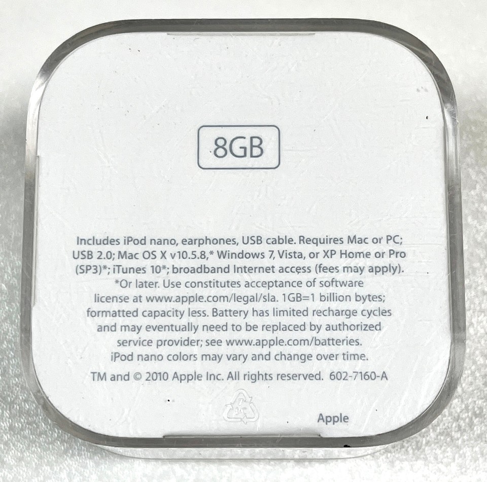 Apple iPod nano 6th Generation 8GB Product Blue MC689LL/A A1366 NEW ...