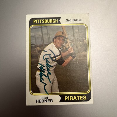 RICH HEBNER 1974 TOPPS AUTOGRAPHED SIGNED AUTO BASEBALL CARD | eBay