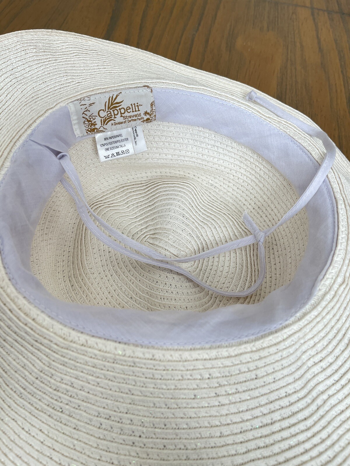 Womens Cappelli Straworld Cream Summer Straw Hat Vintage | eBay