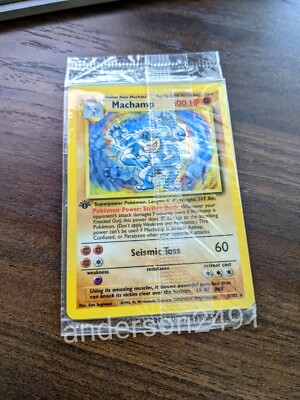 Perfect Condition Original Seal First Edition Machamp Holographic ...