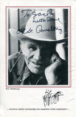 R.G. Armstrong Autograph Actor The Andy Griffith Show Twilight Zone ...