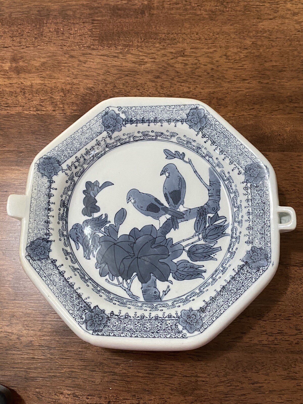 Vntg Chinese Export Magpies on a Branch Warming Dish / Plate Pristine ...