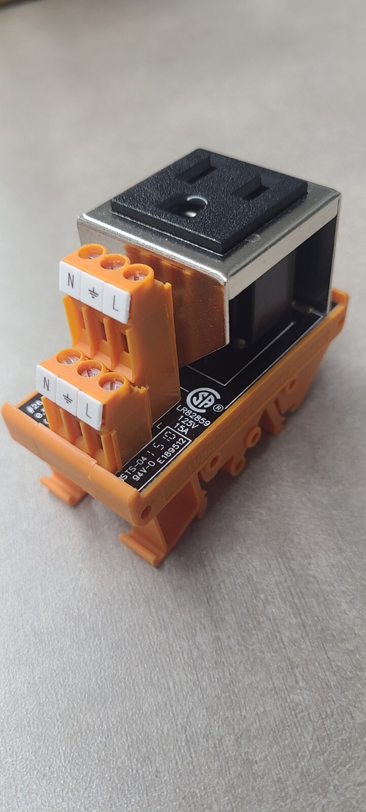 Weidmuller 9915480000 RS Simplex Single Receptacle Outlet 125 V 15 Amp ...