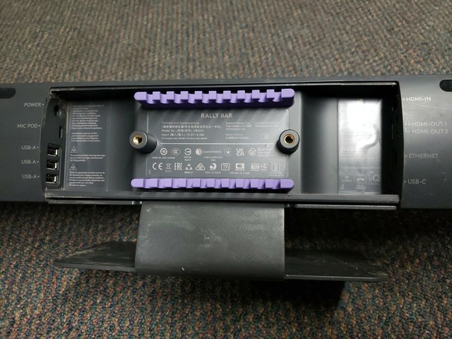 LOGITECH RALLY BAR CAMERA SPEAKERPHONE VR0019 Only Tested Works Good AS ...