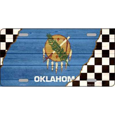 Oklahoma Racing Flag Novelty Metal License Plate Tag LP-13721 | eBay
