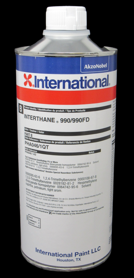 International Interthane 990 BEIGE Acrylic Polyurethane Finish A+B Boat ...