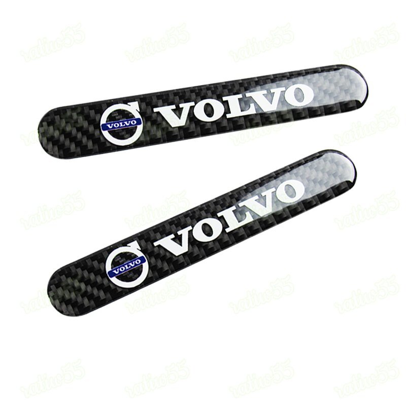 For VOLVO Carbon Car Trunk Side Fenders Door Badge Scratch Guard ...