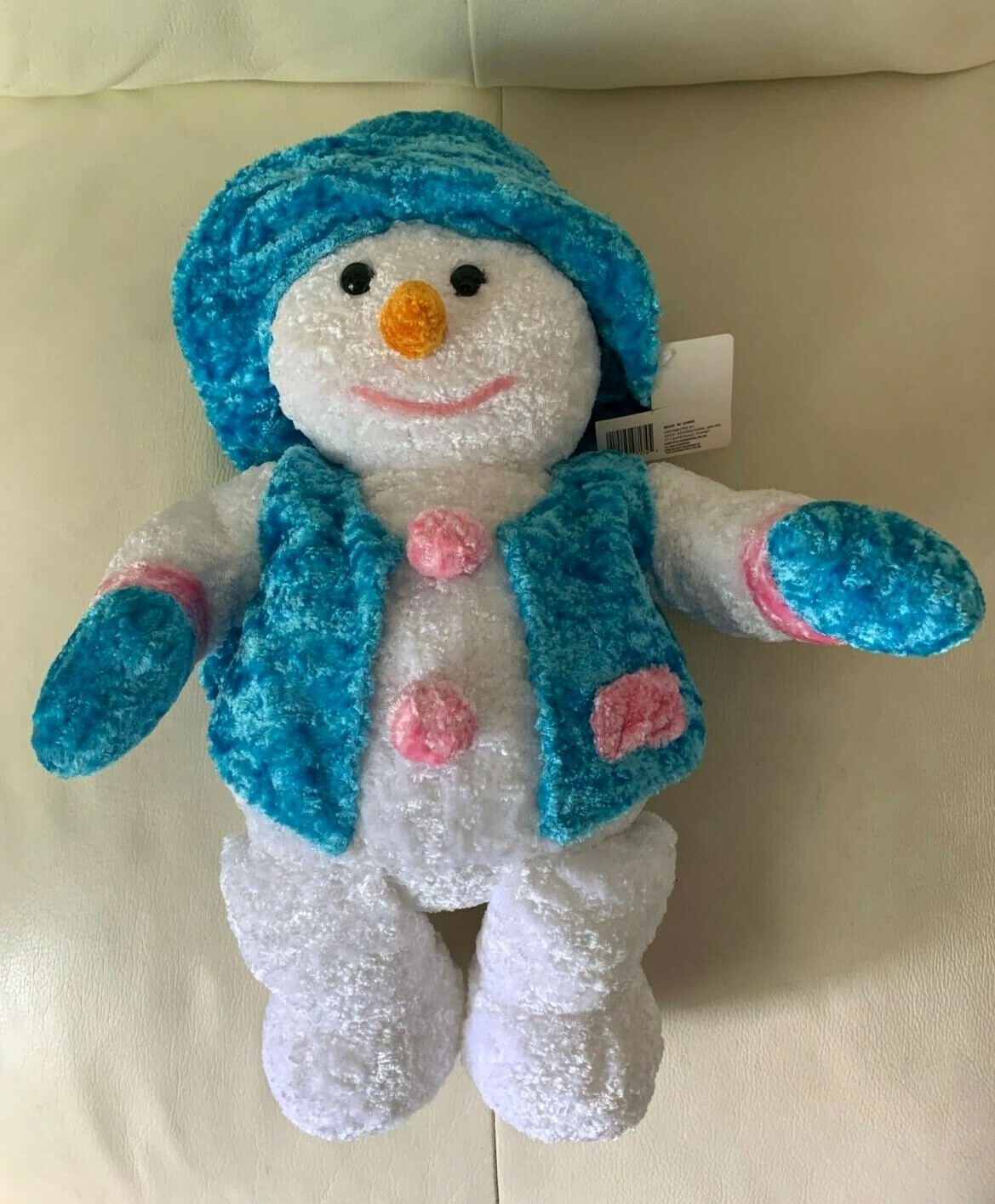 SNOWMAN PLUSH STUFFED ANIMAL COLORFUL ATICO/YULETIDE TRADITIONS 16" NWT ...
