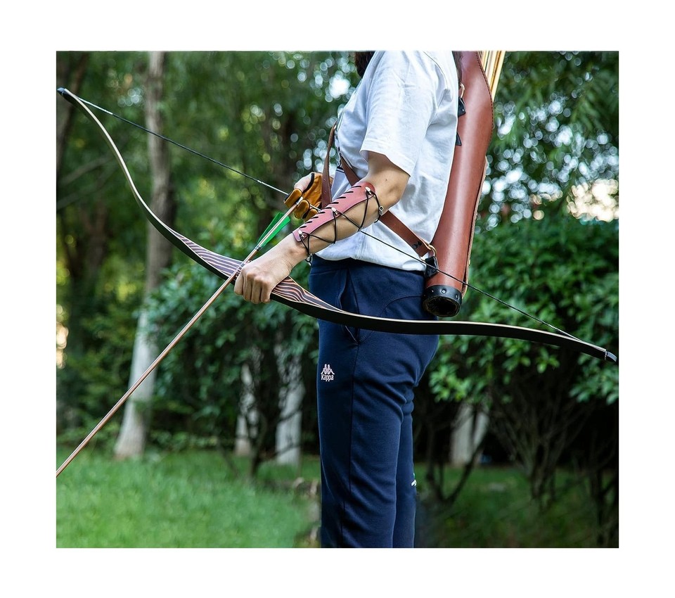 Deerseeker Archery 54" Traditional Bow Hunting Longbow with Bamboo Core ...