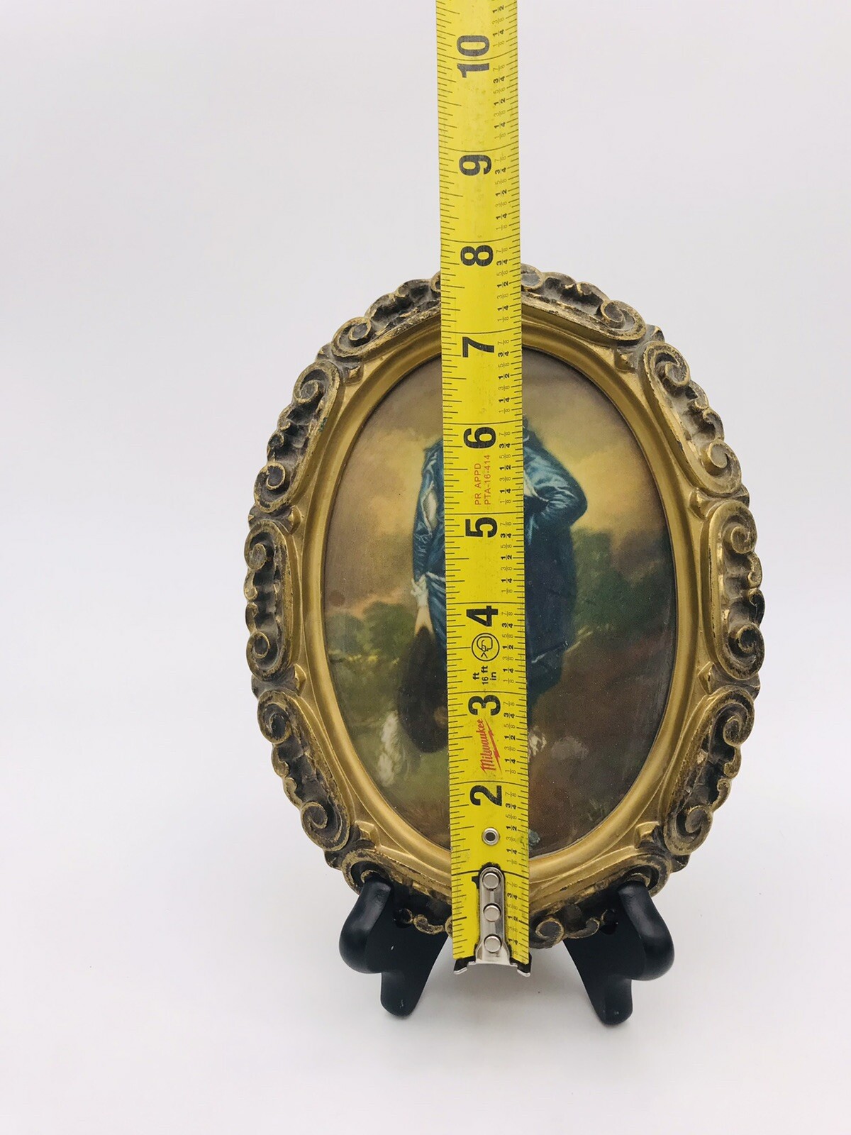 Vintage Hollywood Regency Gold Ornate Oval Frames w/ Renaissance Prints ...