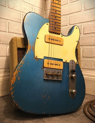 VTT Relics Tele Style Electric Guitar Metallic Blue by Nate's Relic ...