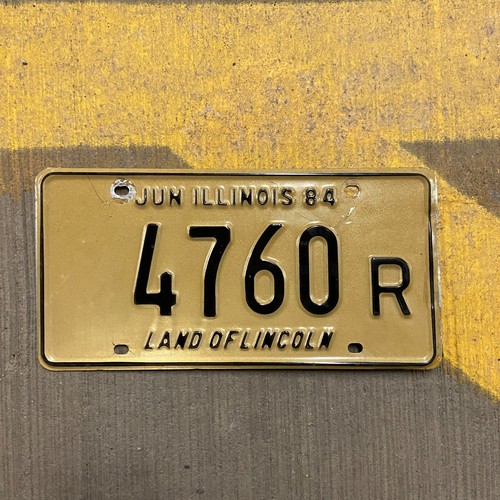 1984 Illinois Truck License Plate 4760 R Garage Auto Decor Four Digit ...