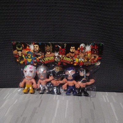 LUCHA LIBRE SET Luchadores Cabezones 2.5" Action Figures Mexican Toys ...