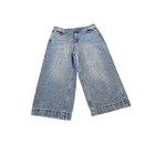 PopSugar wide leg cropped jeans size 16 high waist mid wash | eBay