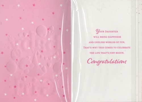 New Baby Girl Card Choice Of Designs For Birth Of Baby Daughter 7"x5 ...